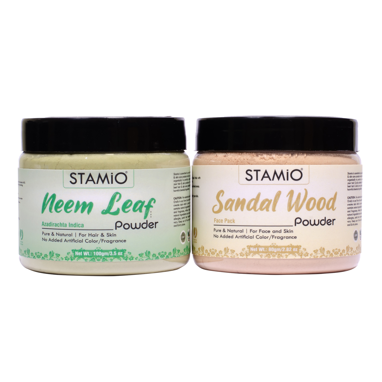 Neem Leaf and Sandalwood Powder Combo - STAMIO