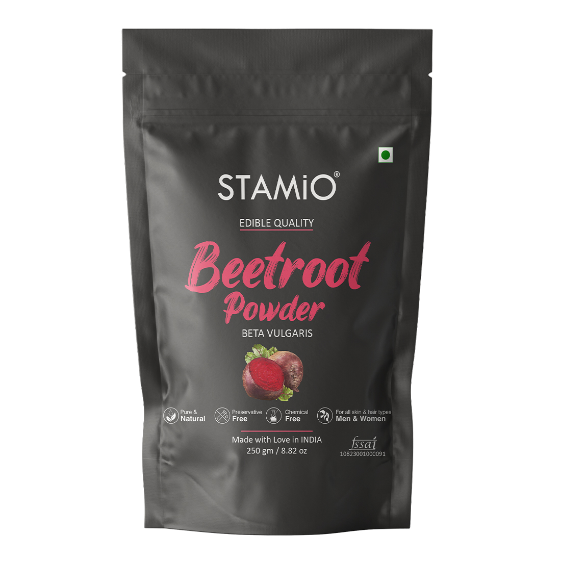 Beetroot Powder for Face, Hair, Eating - Edible Quality - STAMIO